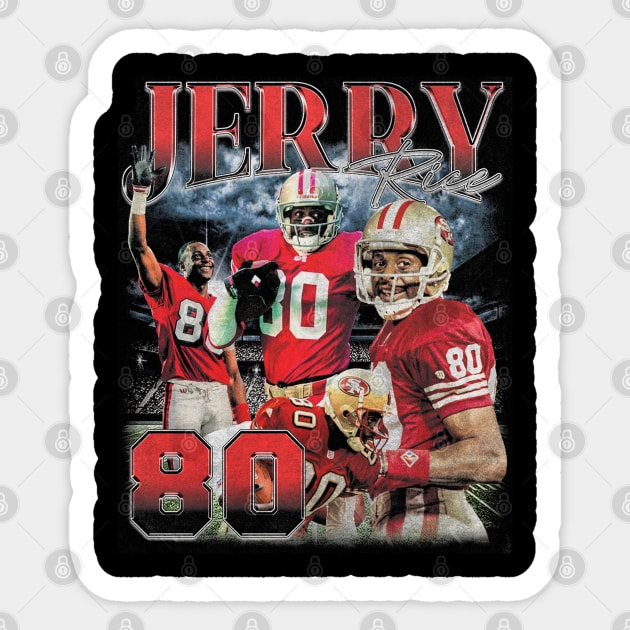 Jerry Rice Vintage Bootleg - Jerry Rice - Sticker | TeePublic